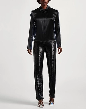 DIESEL® Two-tone Satin Full Zip Sweatshirt