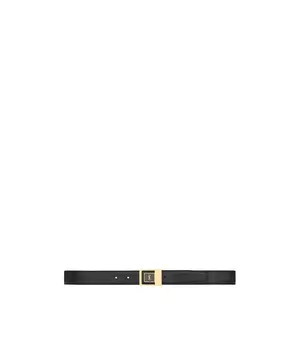Saint Laurent La 66 Belt In Smooth Leather - Black