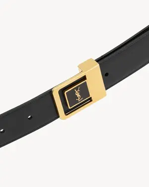 Saint Laurent La 66 Belt In Smooth Leather