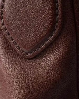 Prada Medium Washed Leather Shoulder Bag - Cocoa Brown
