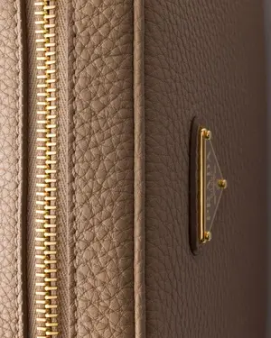 Prada Leather Shoulder Bag - Cameo