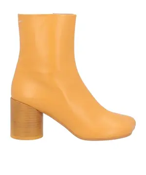 MAISON MARGIELA Square-toe Leather Ankle Boots - Orange