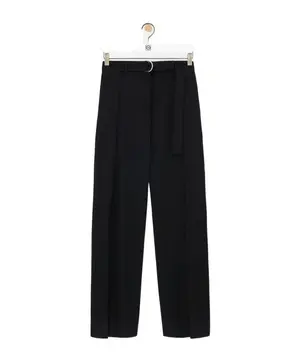 Loewe Belted Wool Trousers