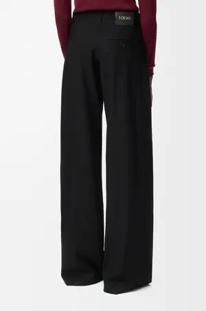 Loewe Belted Wool Trousers