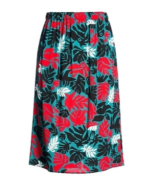 Marni Floral Print Crepe Flared Skirt