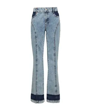 MAXCO. Two-tone Straight-leg Jeans
