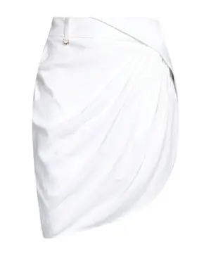 Jacquemus Asymmetrical Midi Skirt - White