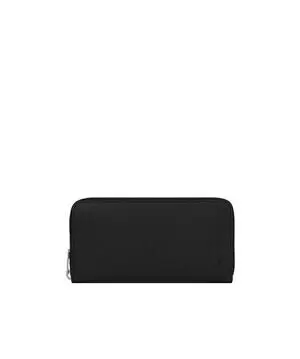 Saint Laurent Cassandre Shadow Zip-around Wallet In Grained Leather