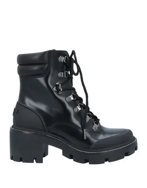 Tory Burch Glossy Leather Lace-up Combat Boots