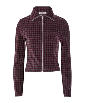 Our Legacy Slim Checked Cotton-blend Top - Black
