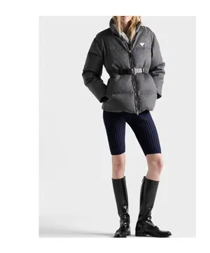 Prada Loden Down Jacket With Logo