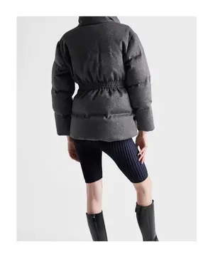 Prada Loden Down Jacket With Logo