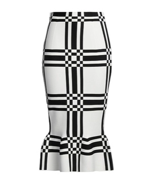 Marni Plaid Knit Pencil Skirt
