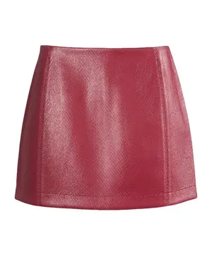 MAXCO. Max&co. Flared Coated Effect Mini Skirt