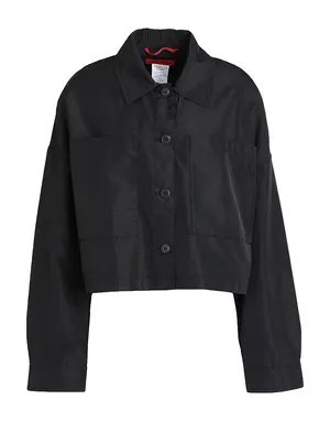 MAXCO. Max&co. Plain Collared Single-breasted Jacket - Black