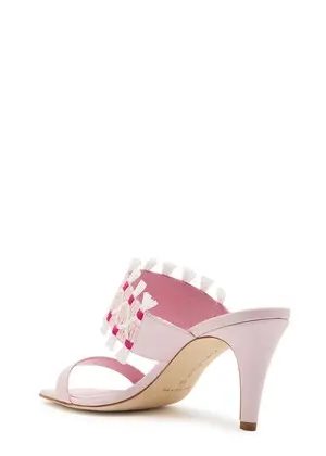 Manolo Blahnik Embroidered Mules