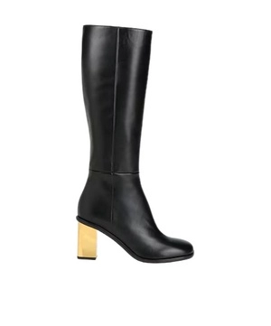 Chloé Square-toed Knee-high Boots With Metal Heel