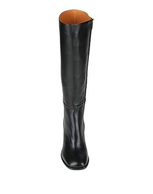 Chloé Square-toed Knee-high Boots With Metal Heel