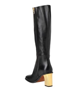 Chloé Square-toed Knee-high Boots With Metal Heel