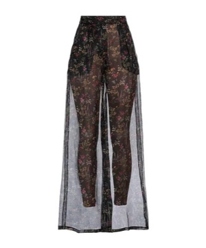 Max Mara Floral Print Organza Wide-leg Trousers