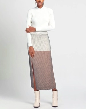 MAISON MARGIELA Ribbed Knit Midi Skirt