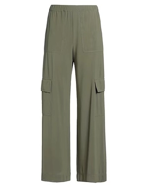 MAXCO. Solid Color Straight-leg Pants - Green