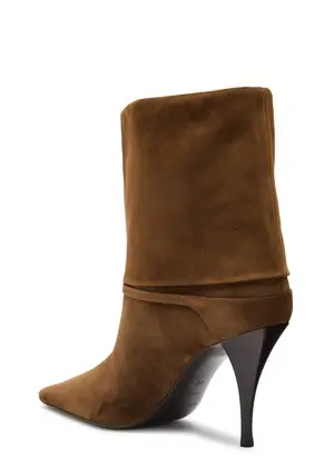 Saint Laurent Niki 90 Suede Ankle Boot