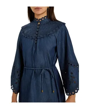 Zimmermann Denim Lace Dress