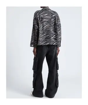 MAXCO. Max&co. Zebra Print Denim Jacket