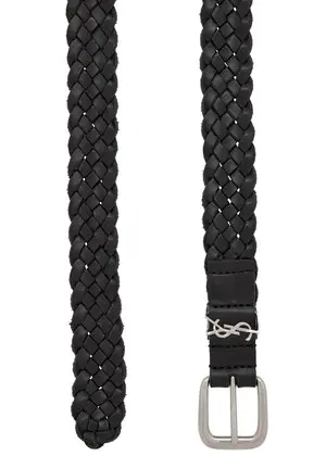 Saint Laurent Braided Leather Belt