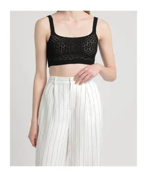 MAXCO. Max&co. Sleeveless Knit Cropped Top