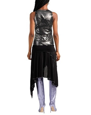 DIESEL® Sleeveless Two-tone Top With Logo