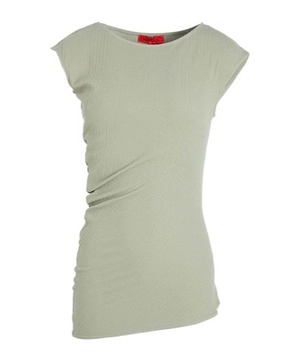 MAXCO. Ribbed Asymmetrical Logo T-shirt
