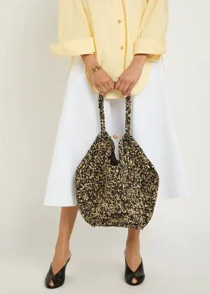 Khaite Lotus Medium Raffia Tote Bag