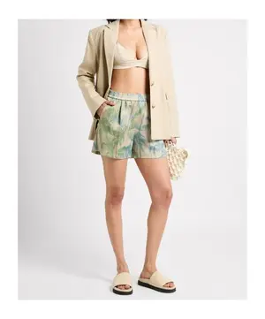 MAXCO. Max&co. Floral Print Satin High-waisted Shorts