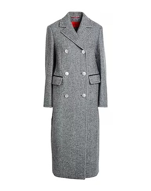 MAXCO. Two-tone Double-breasted Coat - Gray