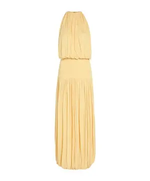 TOTEME Gathered Jersey Maxi Dress - Nude