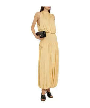 TOTEME Gathered Jersey Maxi Dress - Nude