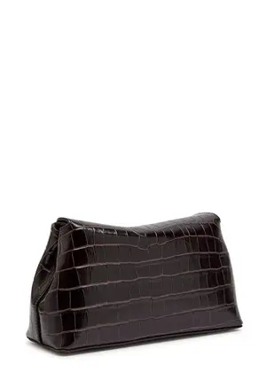 TOTEME Croc Effect Leather Clutch With T-buckle