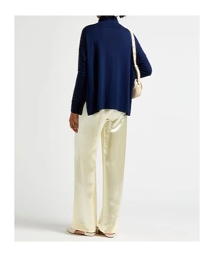 MAXCO. Max&co. Wool Knit Mock Neck Long Sleeve Sweater With Appliqu