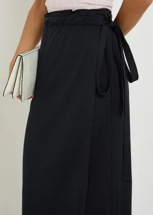 TOTEME Cotton And Silk-blend Midi Wrap Skirt