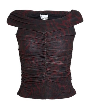 GANNI Off-the-shoulder Tops - Black