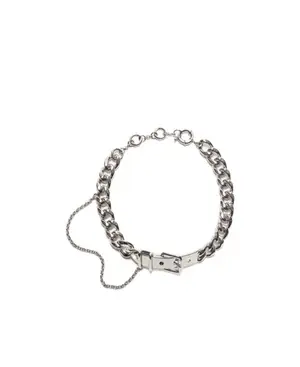 Acne Studios Buckle-detail Choker Necklace - Gray