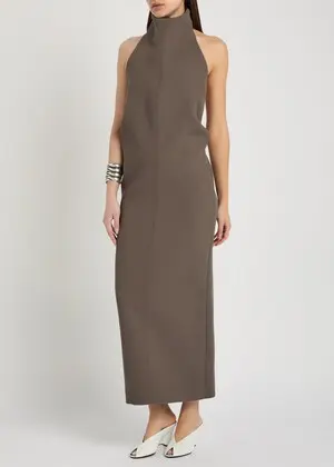 Khaite Roxanne Open-back Crepe Midi Dress