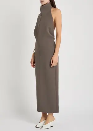 Khaite Roxanne Open-back Crepe Midi Dress