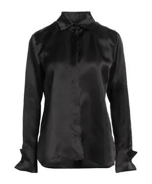 Max Mara Long Sleeve Shirt With Cufflink Cuffs - Black