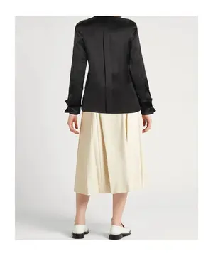 Max Mara Long Sleeve Shirt With Cufflink Cuffs - Black