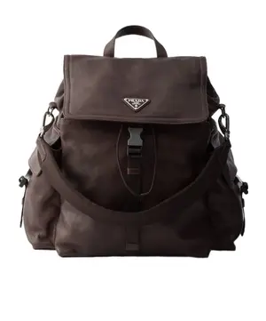 Prada Explore Leather Backpack - Brown