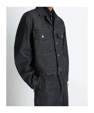 LEMAIRE Long-sleeved Buttoned Denim Jacket