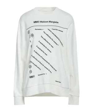 MAISON MARGIELA Solid Color Printed Sweatshirt - White
